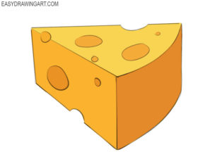 How to Draw Cheese - Easy Drawing Art