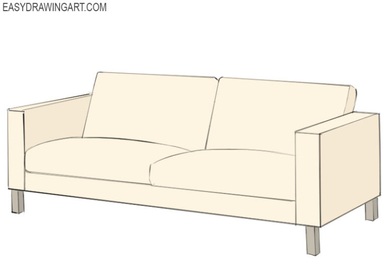 How to Draw a Couch - Easy Drawing Art