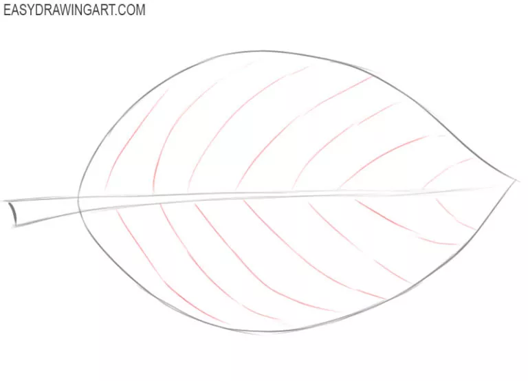 How to Draw a Leaf - Easy Drawing Art