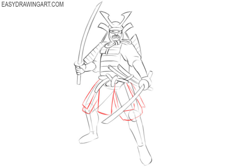 How to Draw a Samurai - Easy Drawing Art