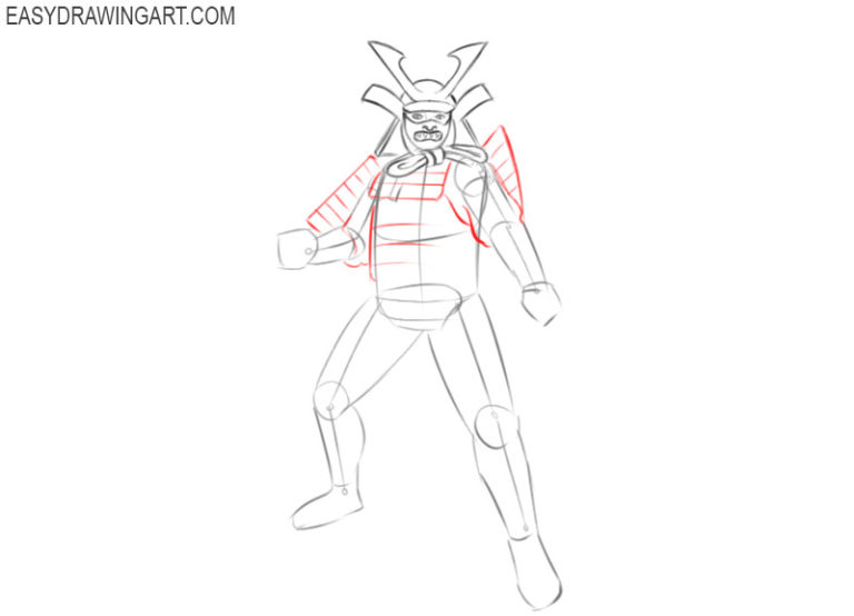 How to Draw a Samurai - Easy Drawing Art