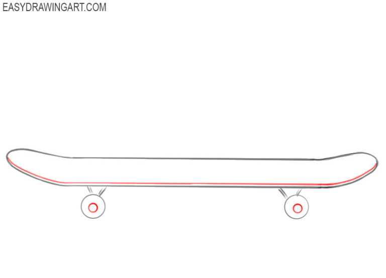 How to Draw a Skateboard - Easy Drawing Art