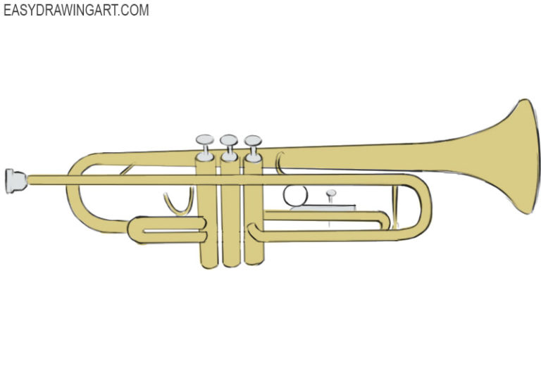 How to Draw a Trumpet - Easy Drawing Art