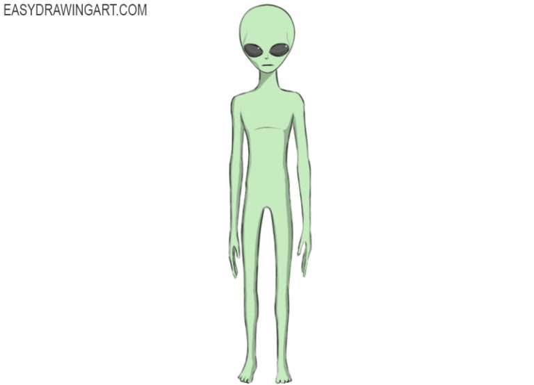 How to Draw an Alien - Easy Drawing Art