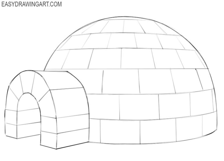 How to Draw an Igloo - Easy Drawing Art