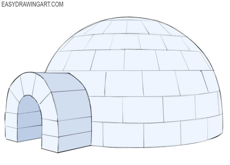 How to Draw an Igloo - Easy Drawing Art