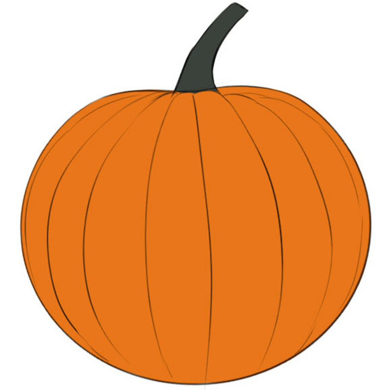 How To Draw A Pumpkin Easy Drawing Art