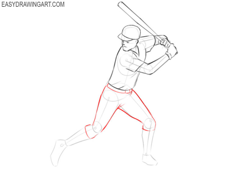 How to Draw a Baseball Player - Easy Drawing Art