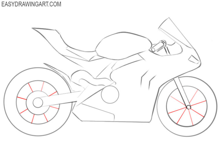 How to Draw a Motorcycle - Easy Drawing Art