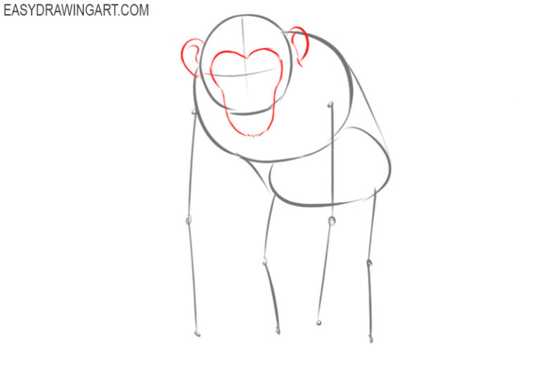 How to Draw a Chimpanzee - Easy Drawing Art