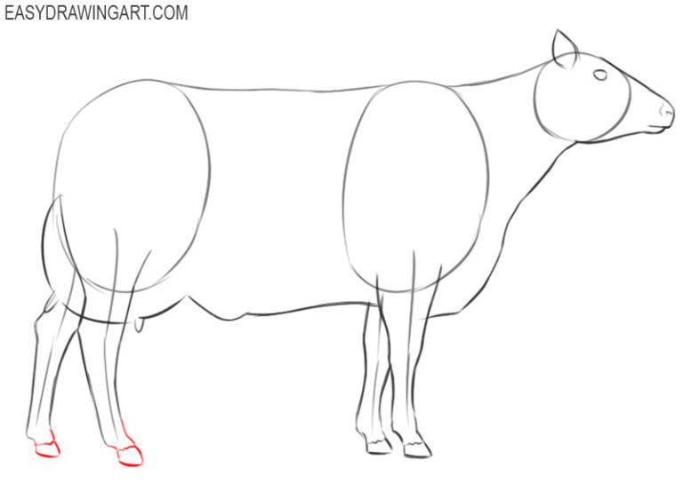How to Draw a Cow - Easy Drawing Art