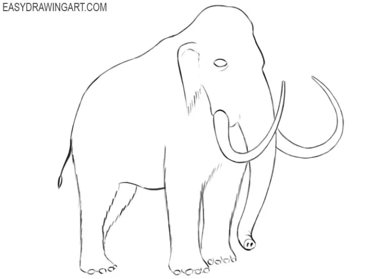 How to Draw a Mammoth - Easy Drawing Art