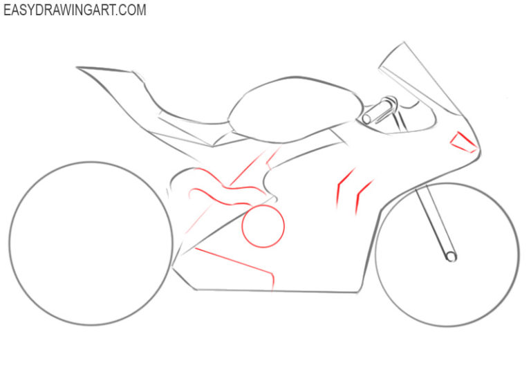 How to Draw a Motorcycle - Easy Drawing Art