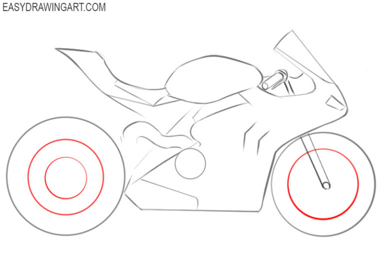 How to Draw a Motorcycle - Easy Drawing Art