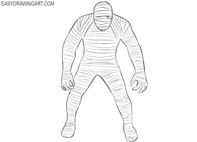 How to Draw a Mummy - Easy Drawing Art