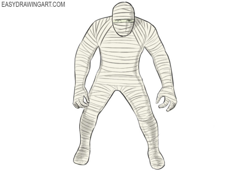 How to Draw a Mummy - Easy Drawing Art