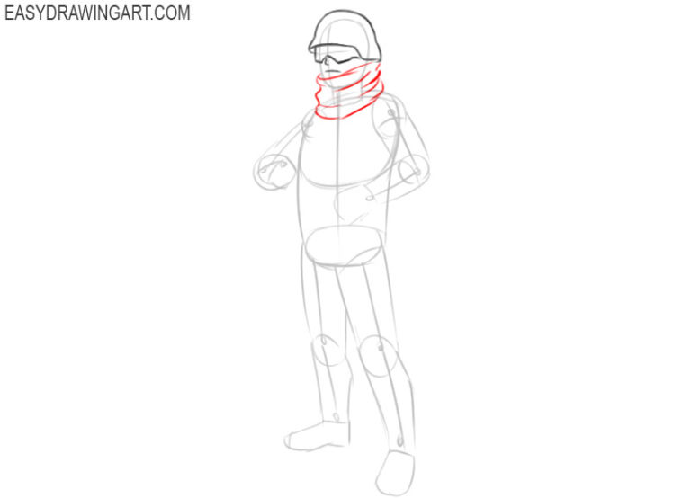 How to Draw a Soldier - Easy Drawing Art