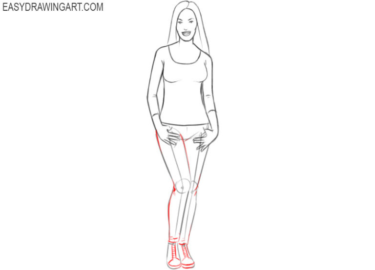 How to Draw a Woman - Easy Drawing Art