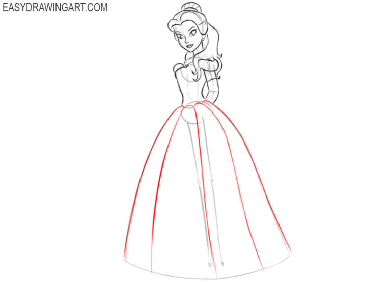 How to Draw Belle - Easy Drawing Art