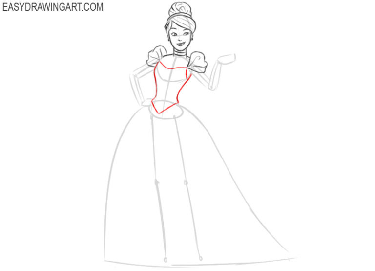 How to Draw Cinderella - Easy Drawing Art