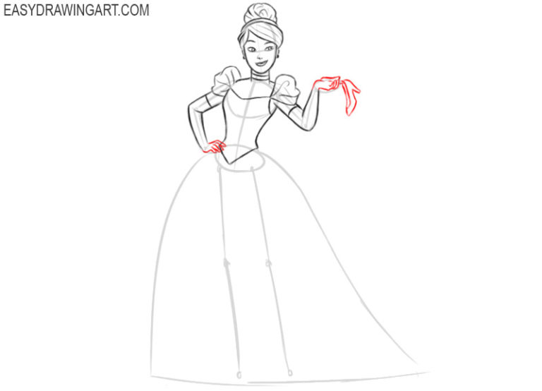 How to Draw Cinderella - Easy Drawing Art