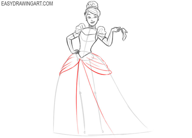 How to Draw Cinderella - Easy Drawing Art