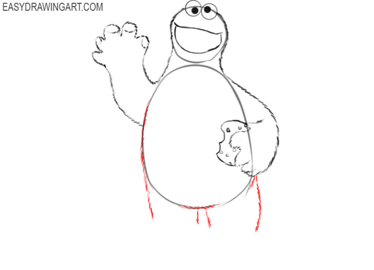 How to Draw Cookie Monster - Easy Drawing Art