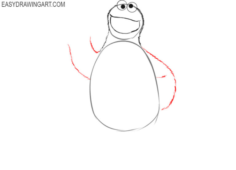 How to Draw Cookie Monster - Easy Drawing Art