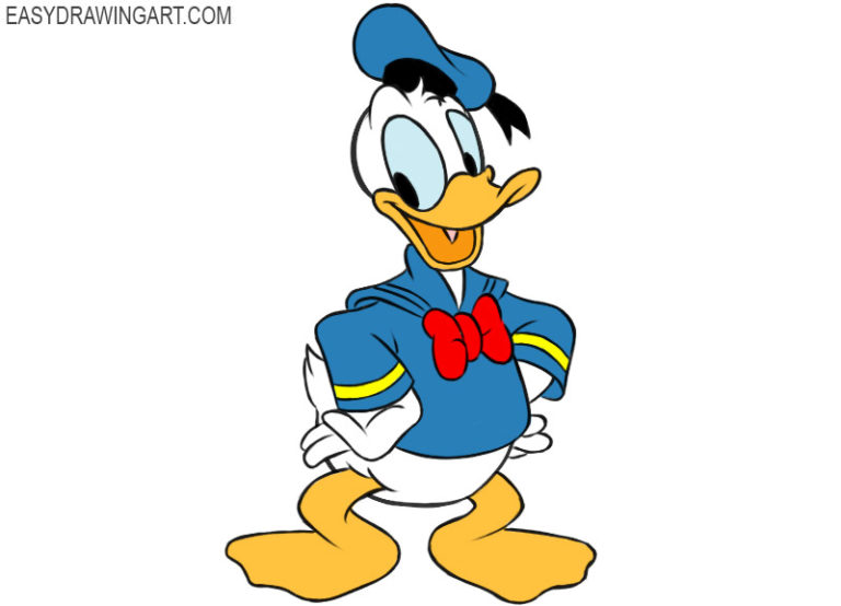 How to Draw Donald Duck - Easy Drawing Art