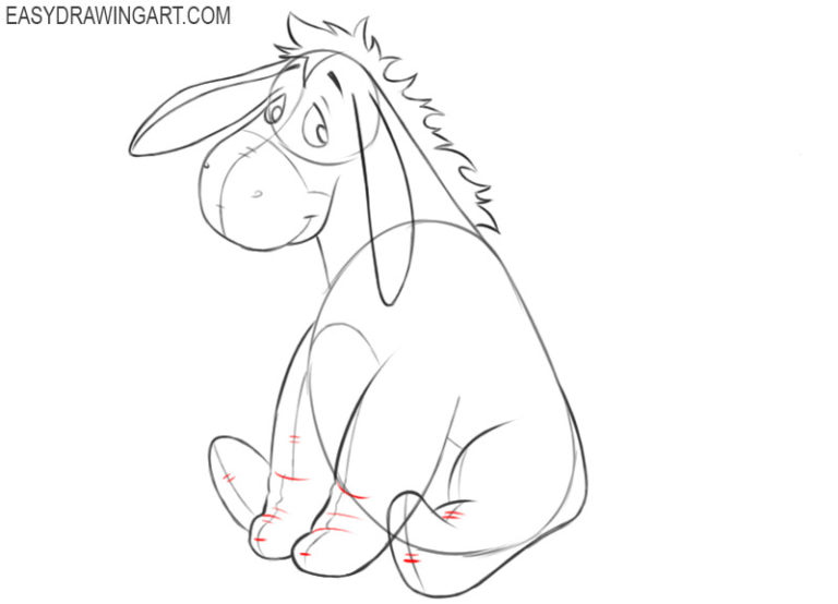How to Draw Eeyore - Easy Drawing Art
