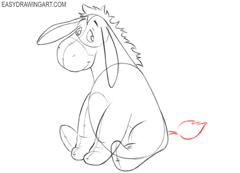How to Draw Eeyore - Easy Drawing Art