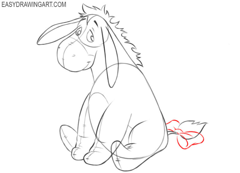 How to Draw Eeyore - Easy Drawing Art