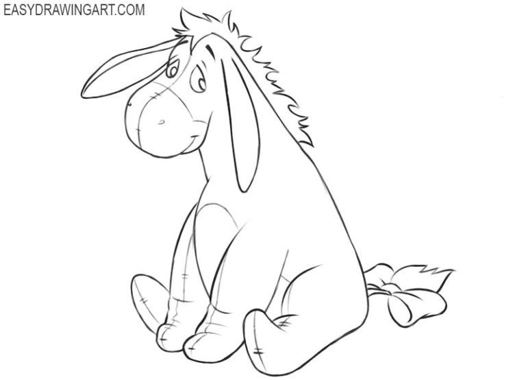How to Draw Eeyore - Easy Drawing Art