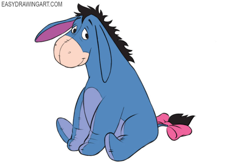 How to Draw Eeyore - Easy Drawing Art