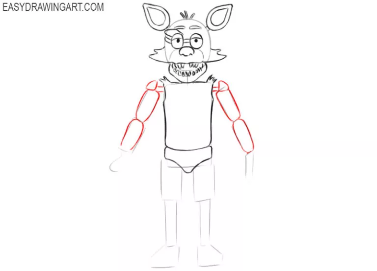 How to Draw Foxy - Easy Drawing Art