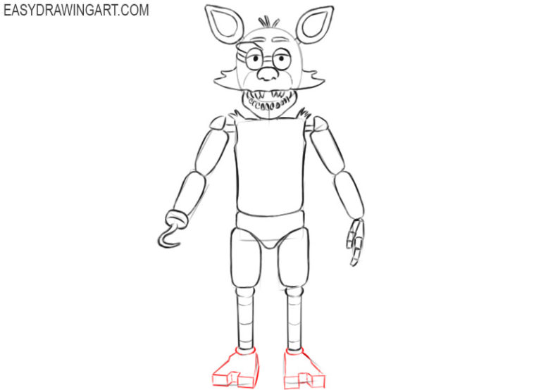 How to Draw Foxy - Easy Drawing Art