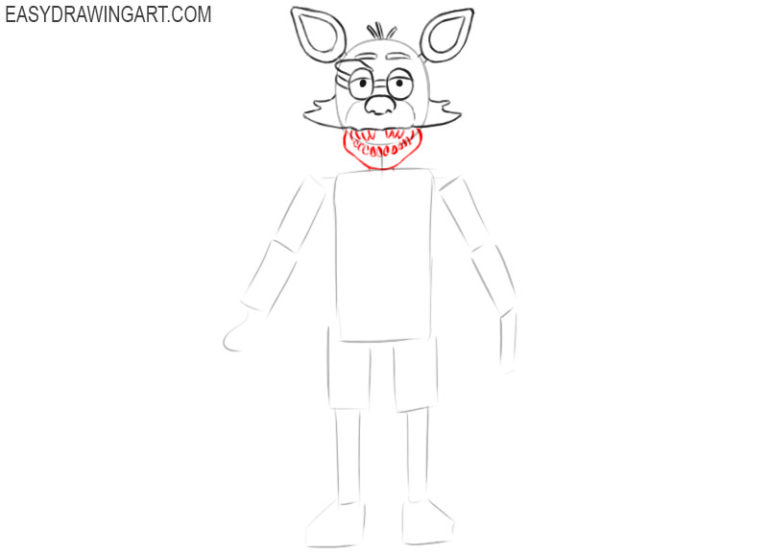 How to Draw Foxy - Easy Drawing Art
