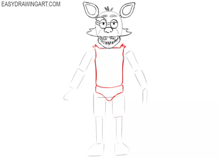 How to Draw Foxy - Easy Drawing Art