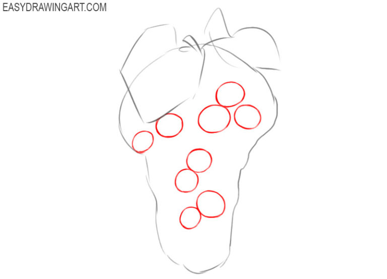 How to Draw Grapes - Easy Drawing Art
