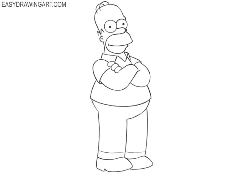 How to Draw Homer Simpson - Easy Drawing Art