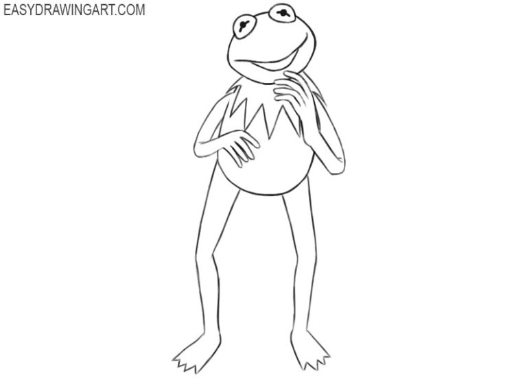 How to Draw Kermit the Frog - Easy Drawing Art