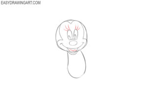 How to Draw Minnie Mouse - Easy Drawing Art