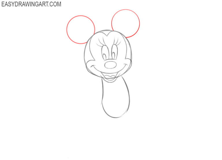 How to Draw Minnie Mouse - Easy Drawing Art