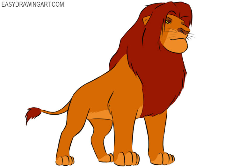 How to Draw Simba - Easy Drawing Art