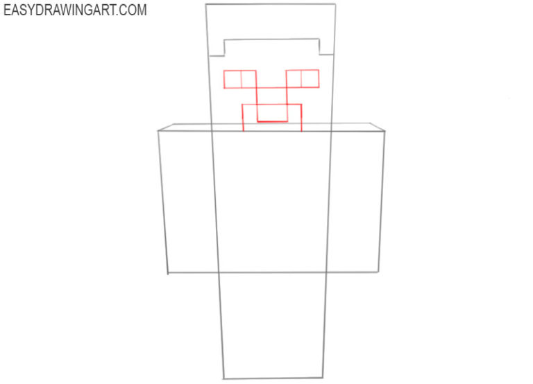 How to Draw Steve from Minecraft - Easy Drawing Art