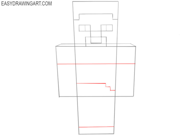 How to Draw Steve from Minecraft - Easy Drawing Art