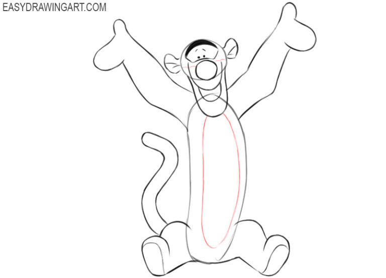 How to Draw Tigger - Easy Drawing Art
