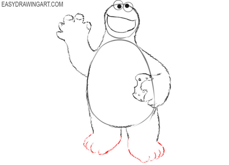 How to Draw Cookie Monster - Easy Drawing Art