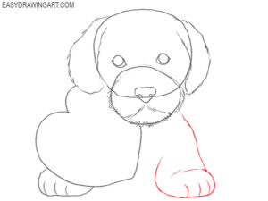 How to Draw a Valentine Dog - Easy Drawing Art