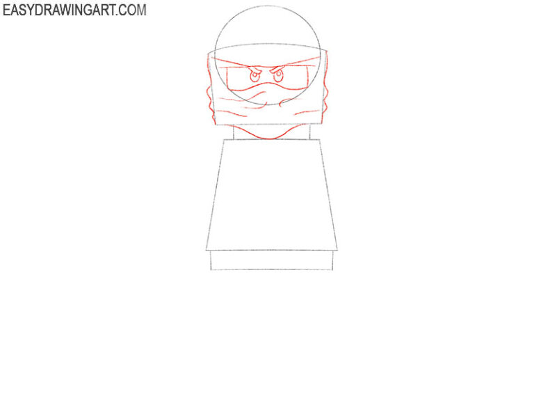 How to Draw a Lego Ninja - Easy Drawing Art